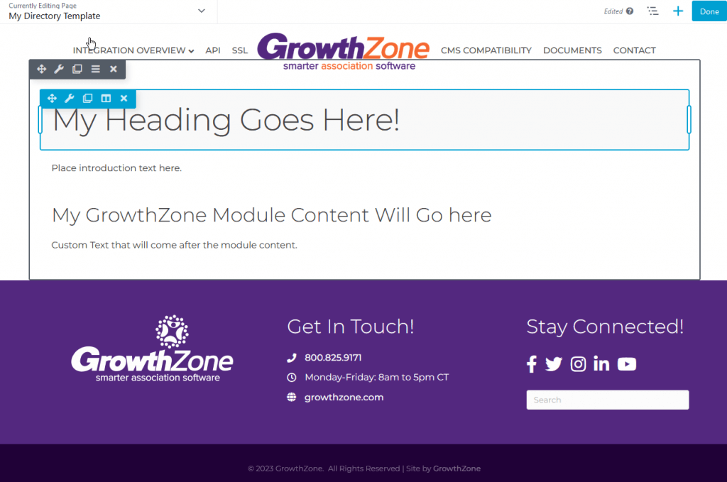 GrowthZone Custom Template - GrowthZone