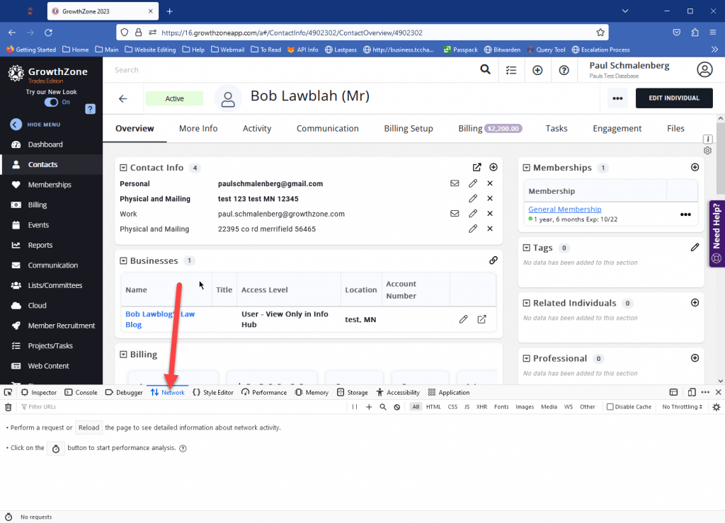 Finding API calls using the GrowthZone Database - GrowthZone