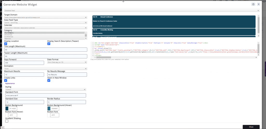 Widgets Overview - GrowthZone